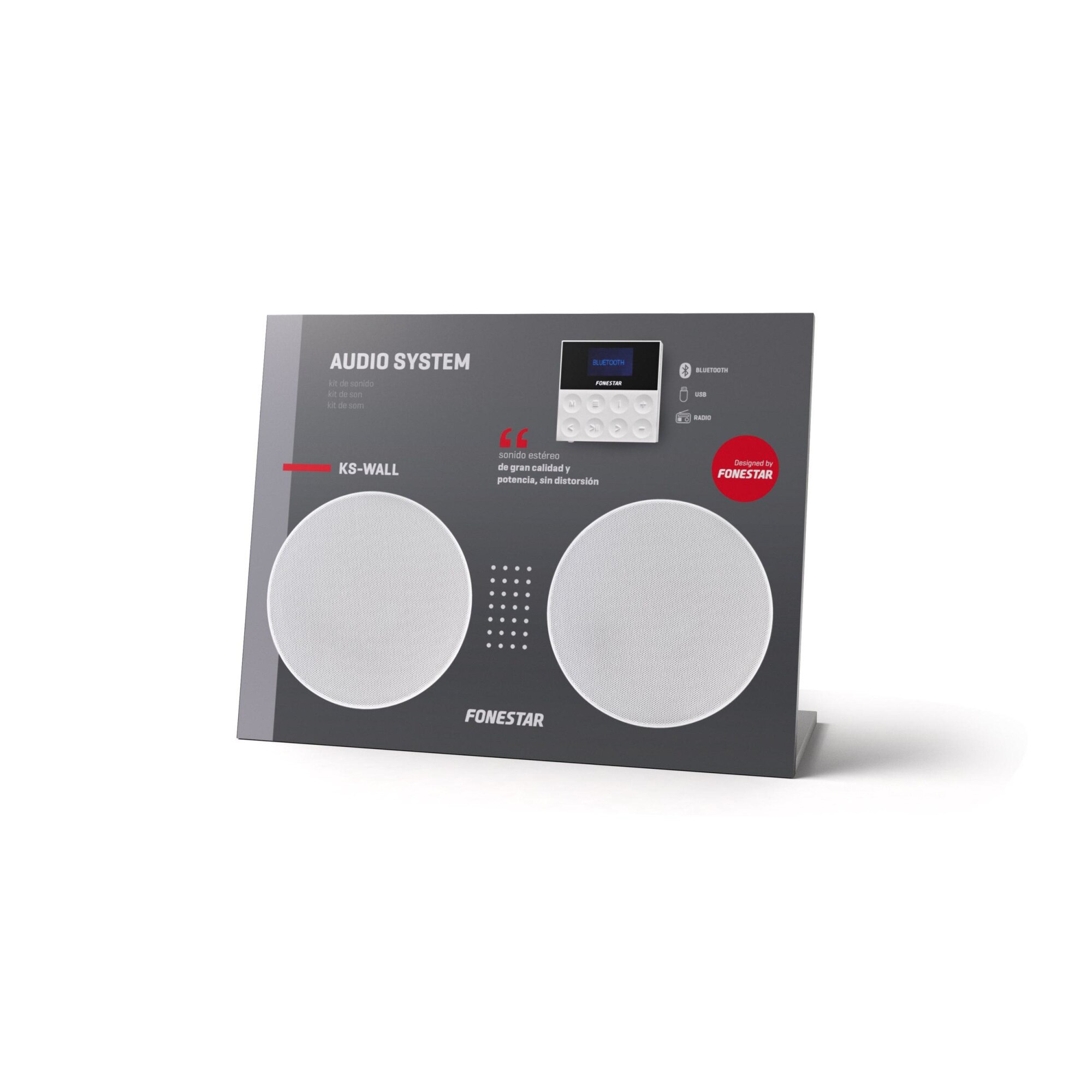 Sistem audio, all-in-one, Bluetooth®/USB, radio FM, 2 difuzoare tavan x ...