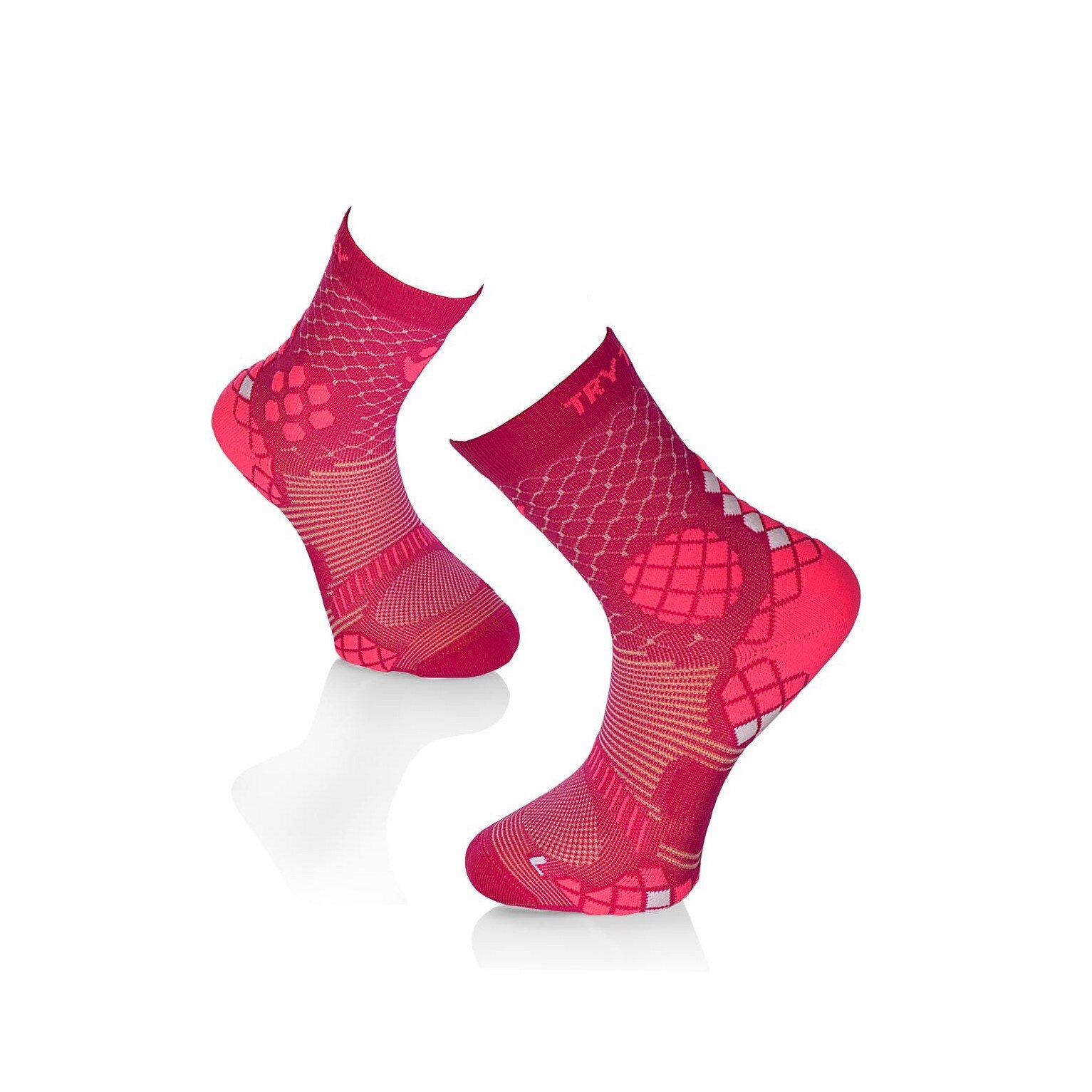 Sosete compresive pentru alergat Dark Pink - eMAG.ro