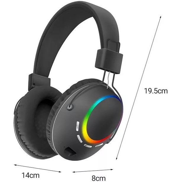 Casti audio wireless Gaming RGB, iKlassQeer, Negru - eMAG.ro