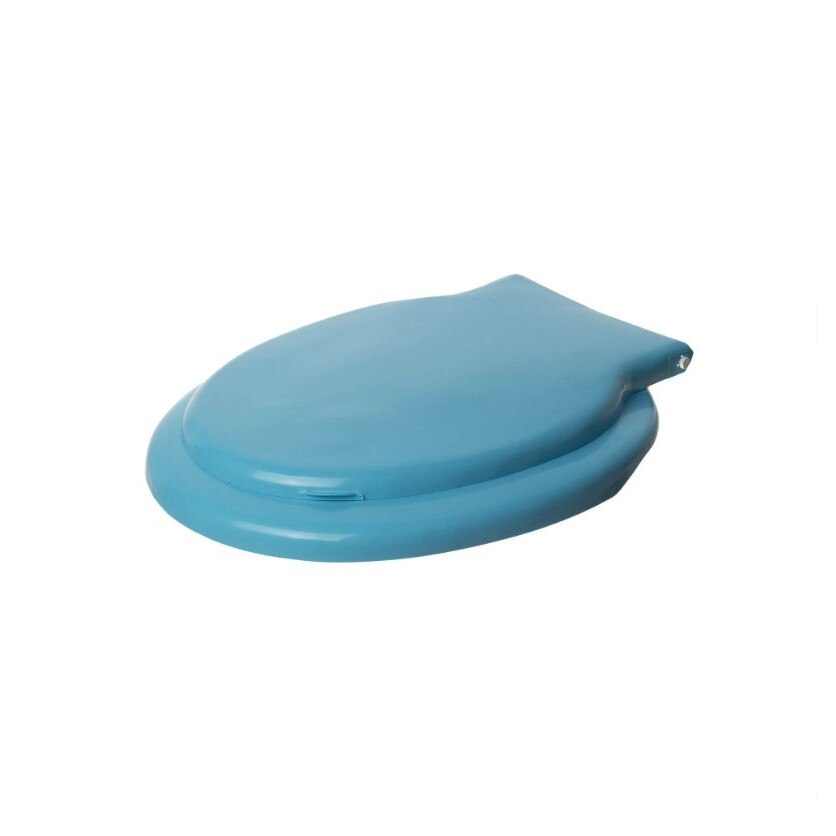 Capac WC Basic, din plastic, inchidere standard, albastru aquamarin ...