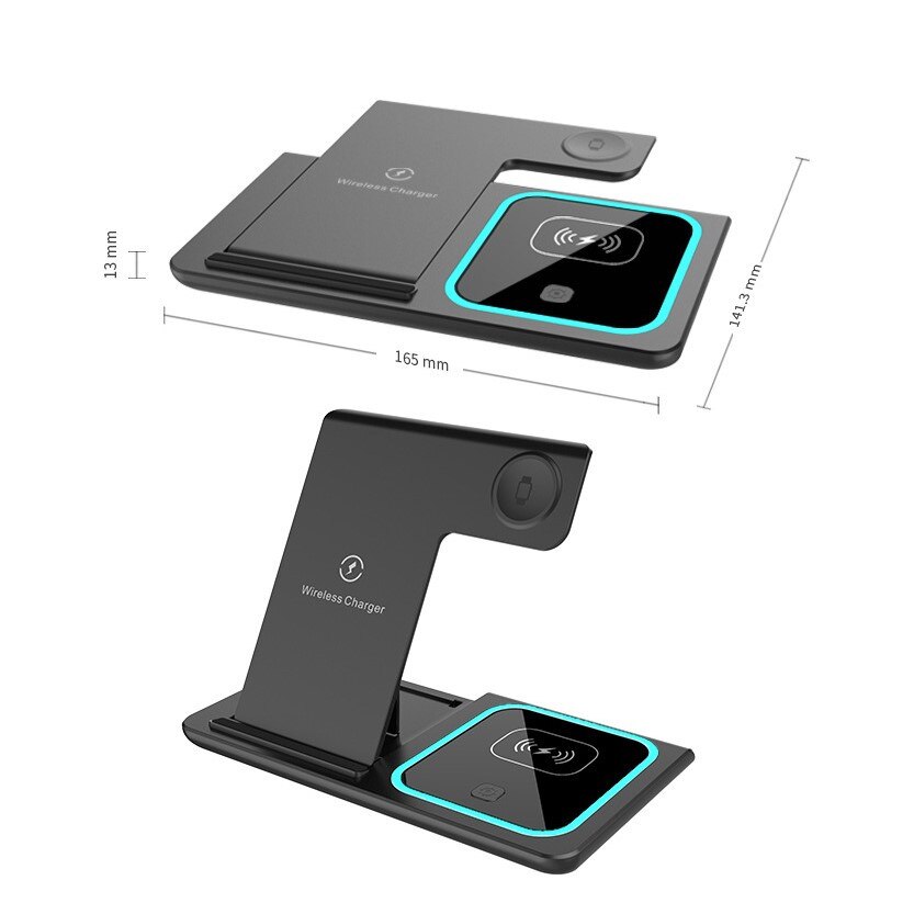 Incarcator Wireless 3in1, Incarcare Rapida 15W, Compatibil cu Telefoane ...