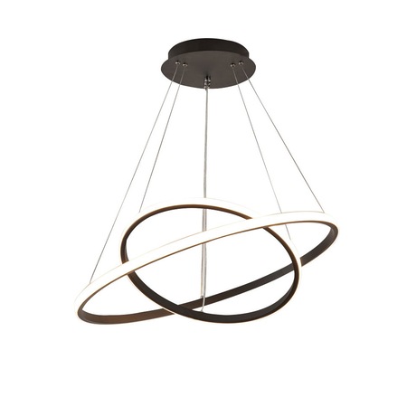 Candelabru LED Modern, SENQIU, 2 x Cercuri, Fier, 220V, Dia 40 CM ...