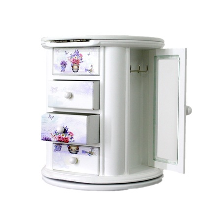 Caseta rotativa, eleganta Floral Vintage, tip turn, pentru depozitare ...