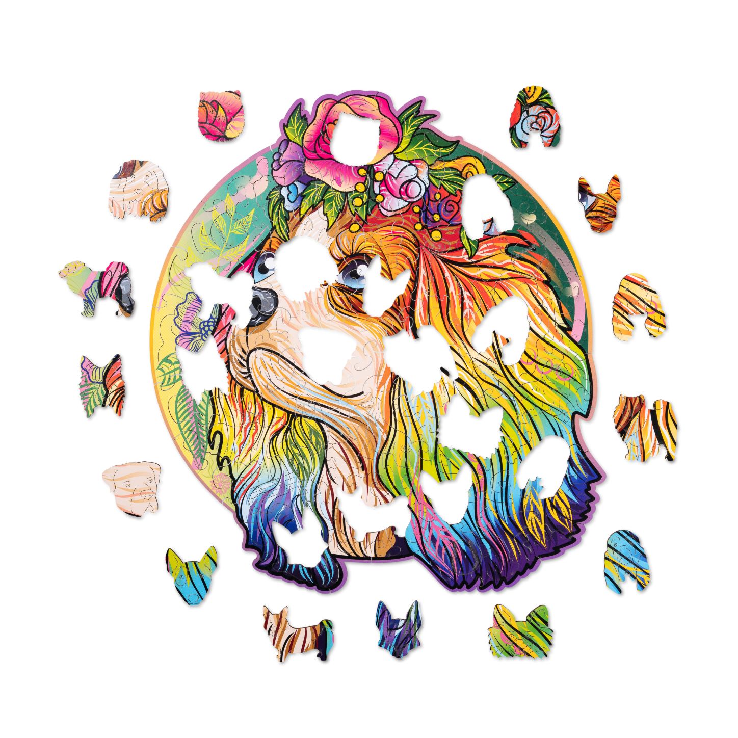 Puzzle 2D Colorat, Bella, Wood Trick, 110 piese - eMAG.ro