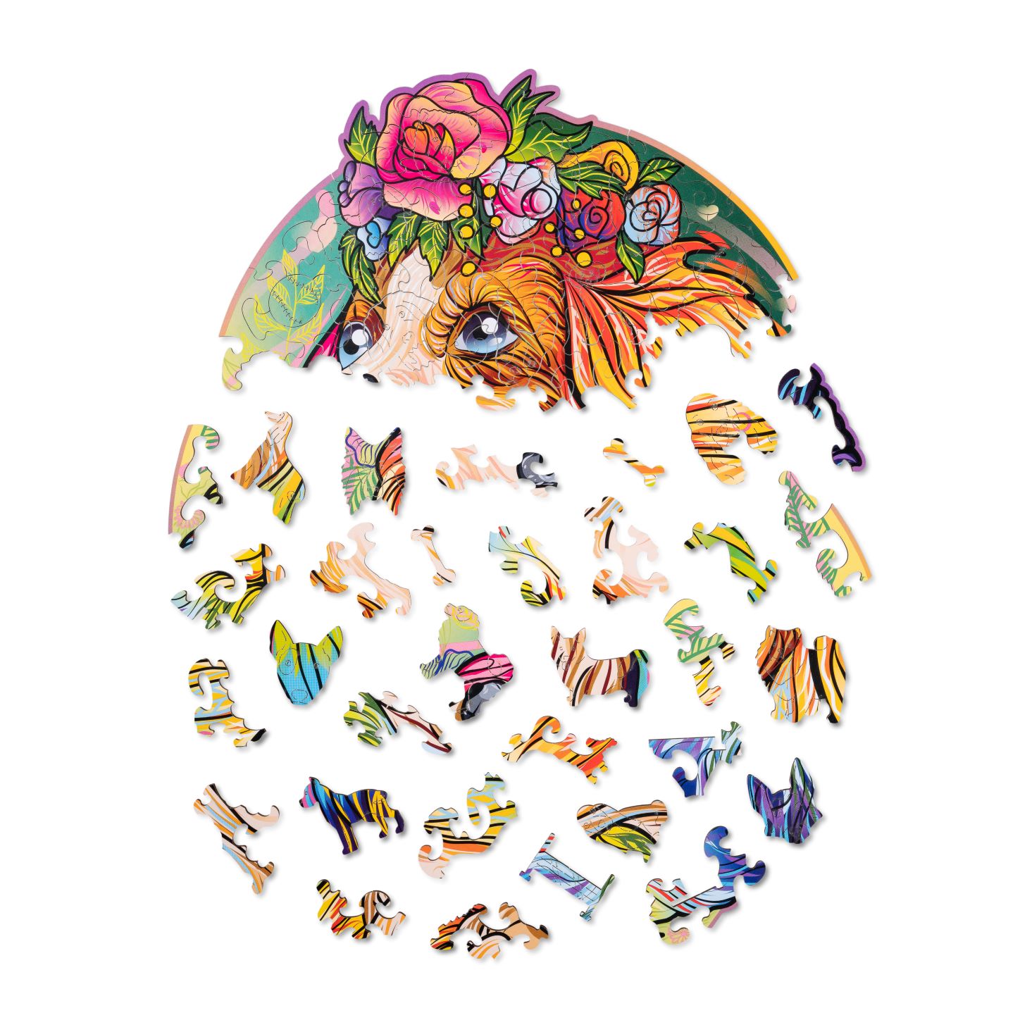 Puzzle 2D Colorat, Bella, Wood Trick, 110 piese - eMAG.ro