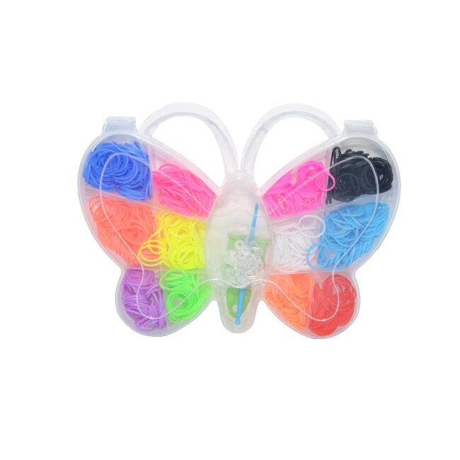 Set creativ forma Fluturas cu accesorii pentru realizarea bratarilor ...