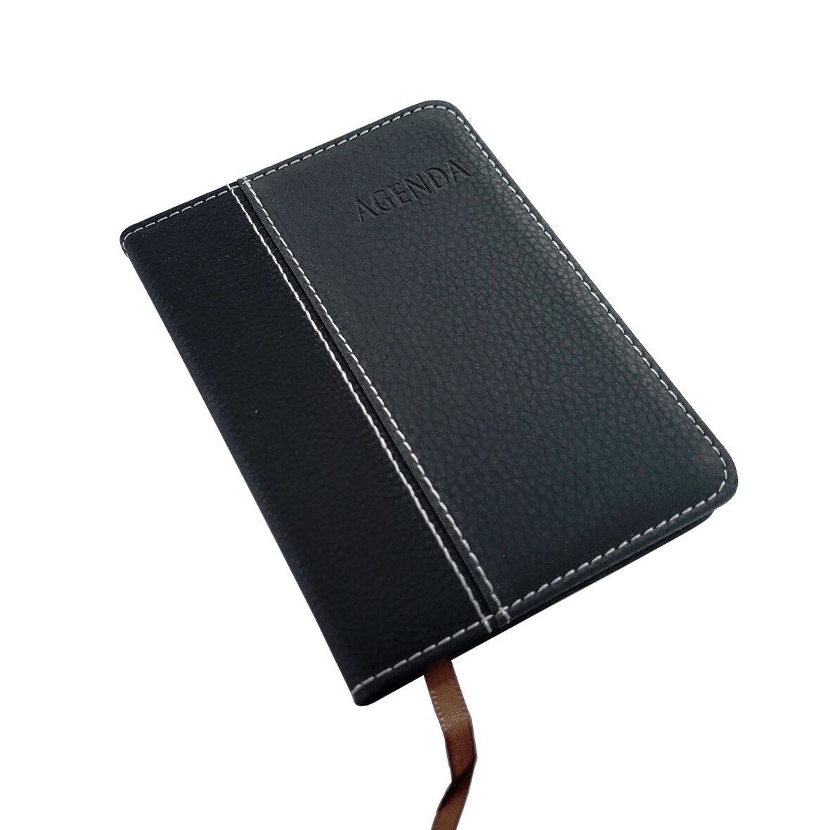 Agenda A6 nedatata DUO, hartie Ivory, coperta piele ecologica neagra ...