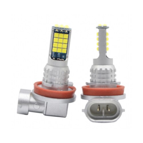 Set 2 Becuri Led H11 Auto COB 30 LED/Bec putere 90W temperatura 6000K ...