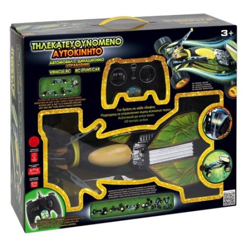 Masina de acrobatii cu telecomanda si lumini, 360º, functioneaza pe ...