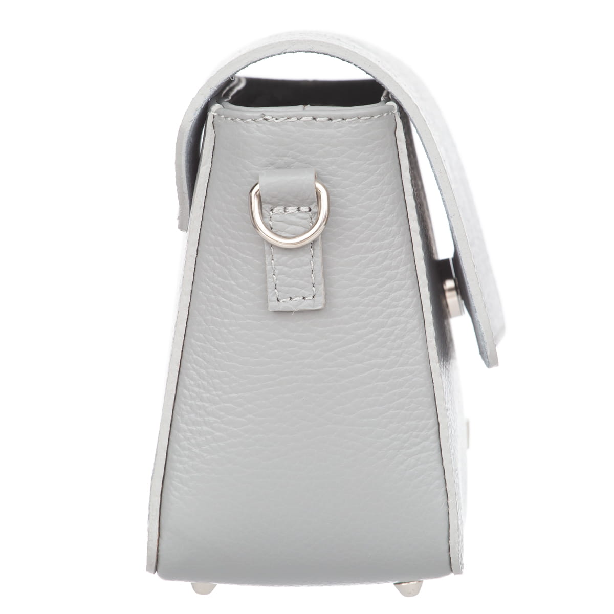 Poseta de dama, Piele naturala, Vezze, Lattina, Gri - eMAG.ro