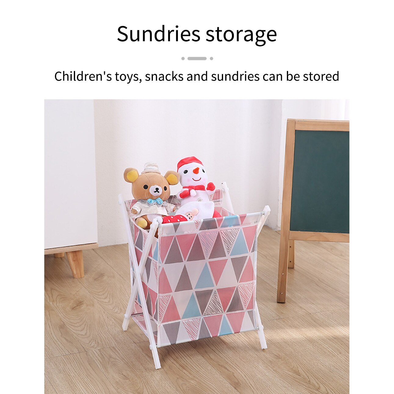 Cos pentru Rufe, Design colorat, Usor de depozitat, Pliabil, Destinat ...