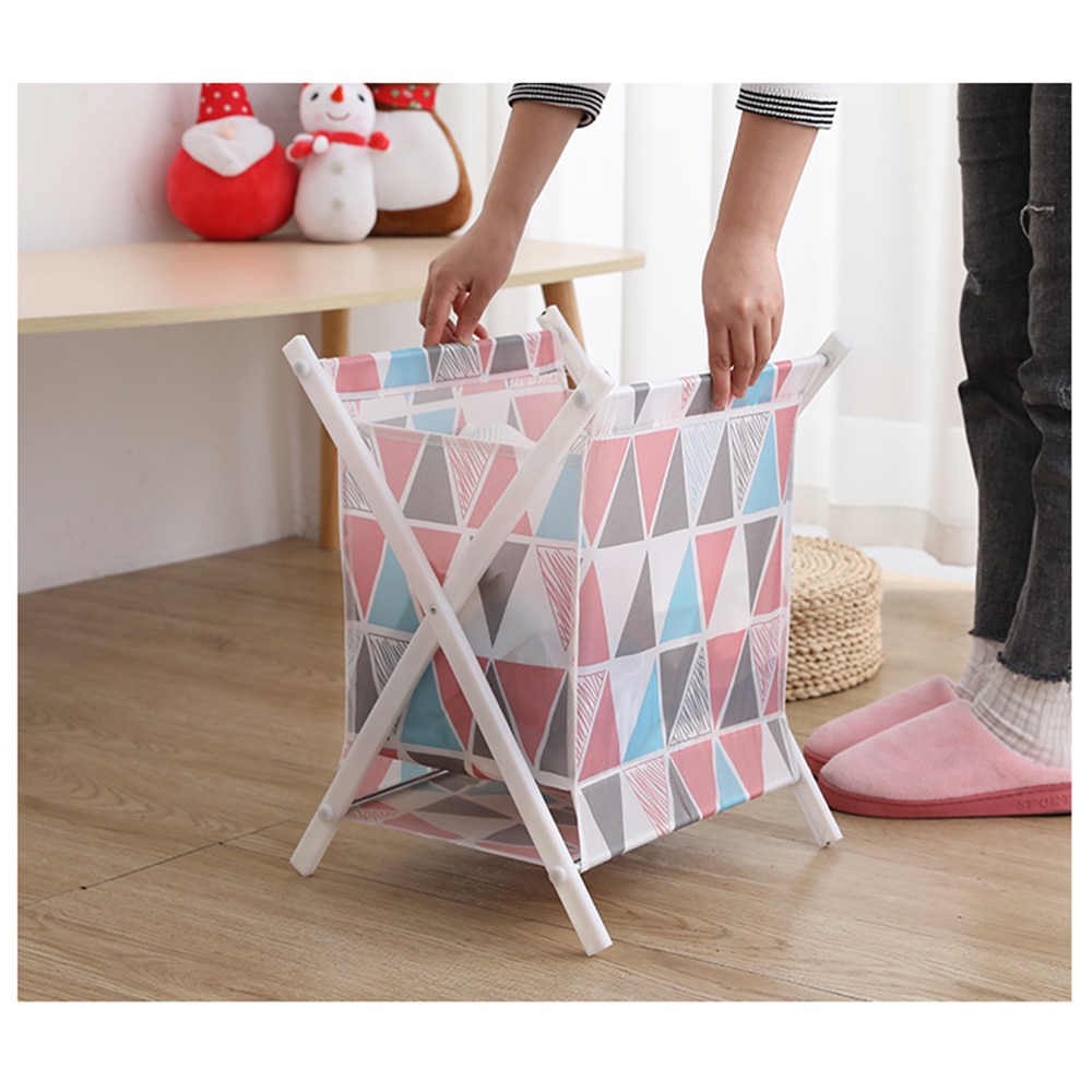 Cos pentru Rufe, Design colorat, Usor de depozitat, Pliabil, Destinat ...