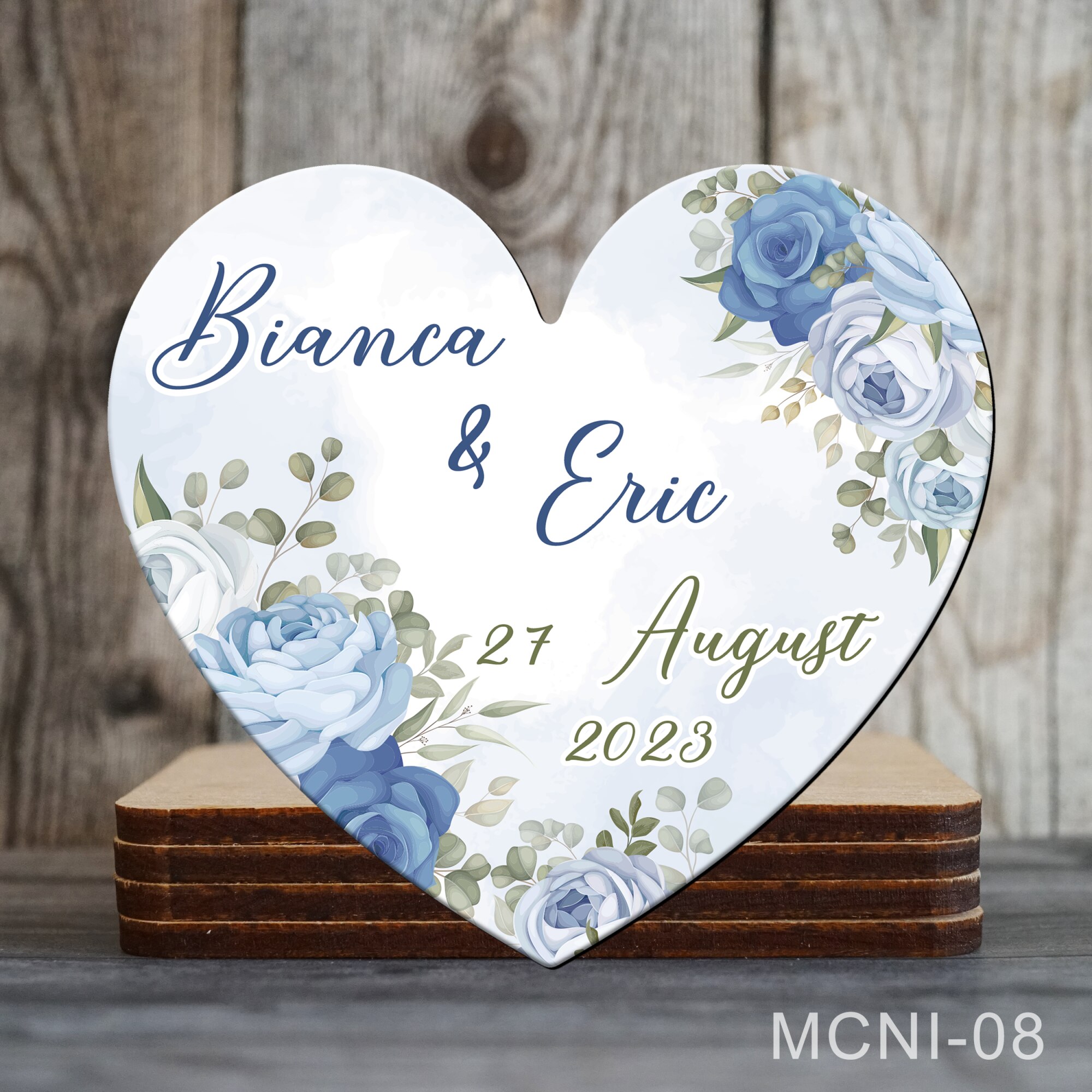 Set 10 bucati, Marturie nunta magnetica, Save the date, forma inima V8 ...