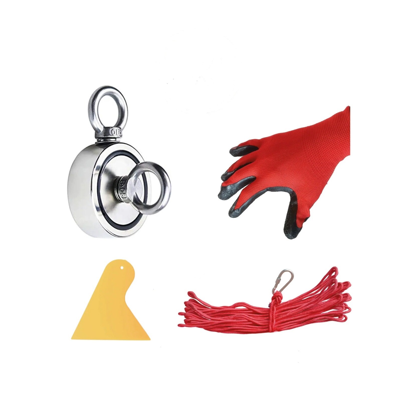 Set magnet fishing pentru pescuit, D 6cm, doua fete si 2 carlige ...