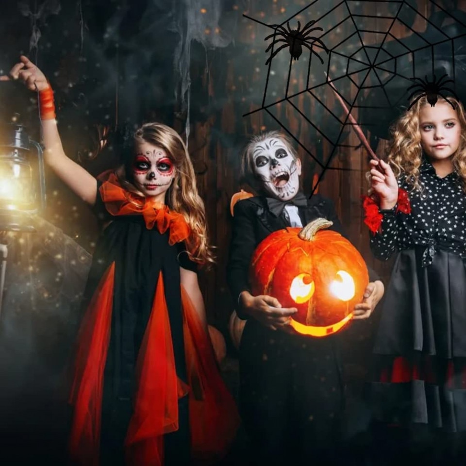 Set panza de paianjen cu 2 paianjeni de Halloween Butyeak, bumbac ...