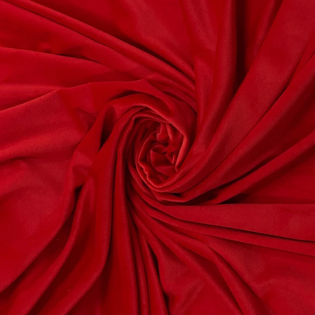 Material textil Catifea, Imprimeu Uni, 160 x 100 cm, Rosu - eMAG.ro