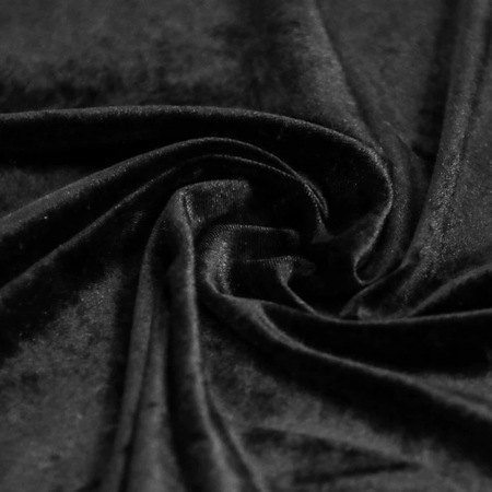 Material textil Catifea elastica, Imprimeu Uni, 150 x 100 cm, Negru ...
