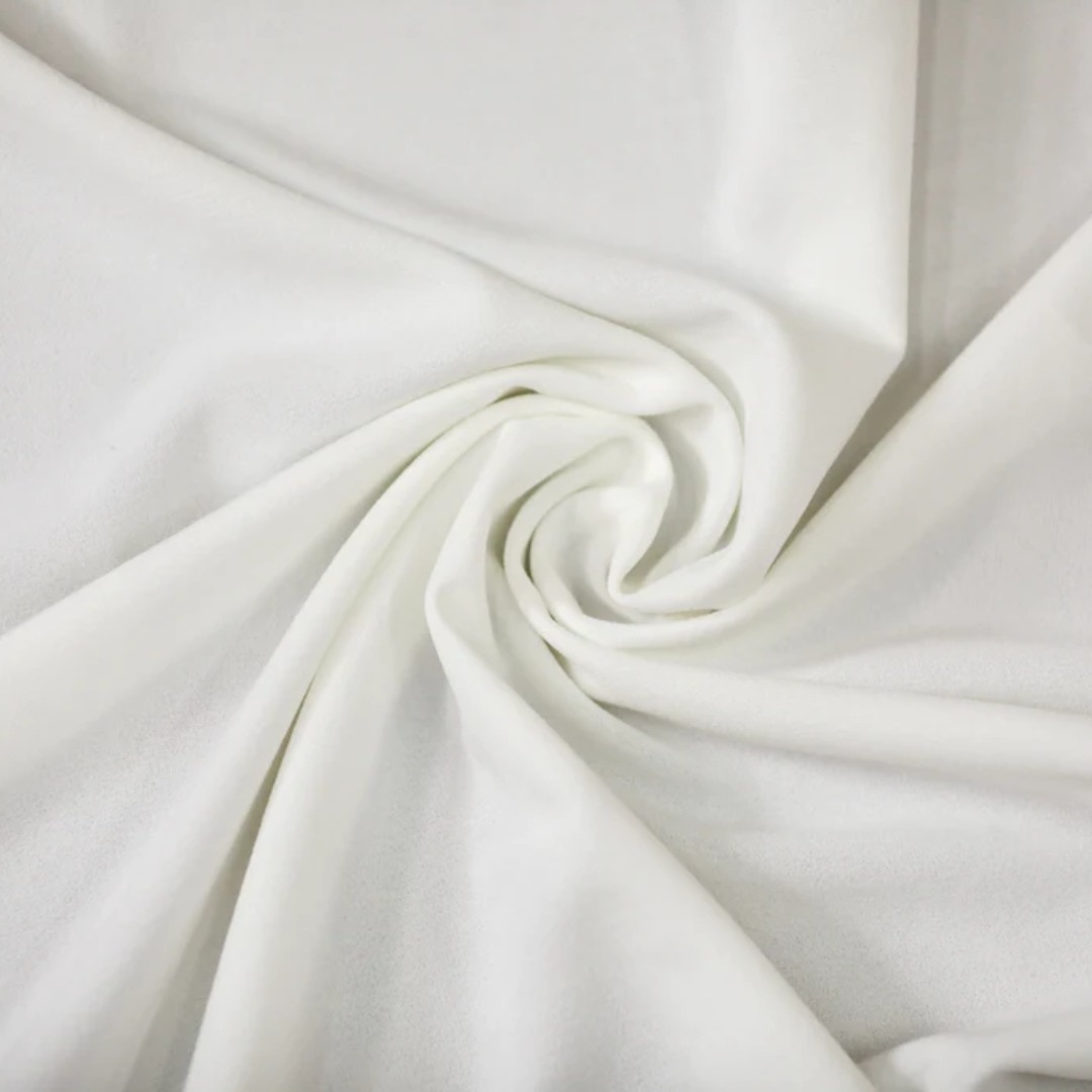 Material textil Scuba Crep, Imprimeu Uni, 150 x 100 cm, Ivoire - eMAG.ro