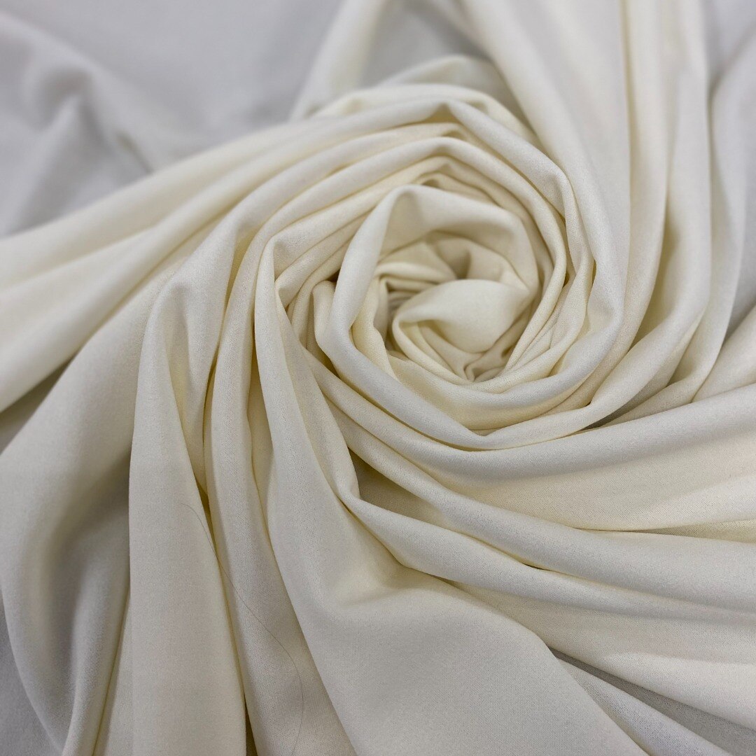 Material textil Scuba Crep, Imprimeu Uni, 150 x 100 cm, Ivoire - eMAG.ro