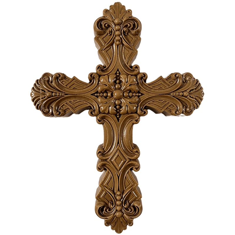 Cruce de perete, 17 cm x 22 cm, maro - eMAG.ro