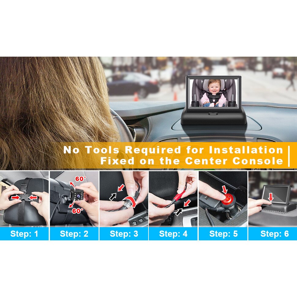 Camera auto cu nightvision pentru monitorizarea copiilor in timpul ...