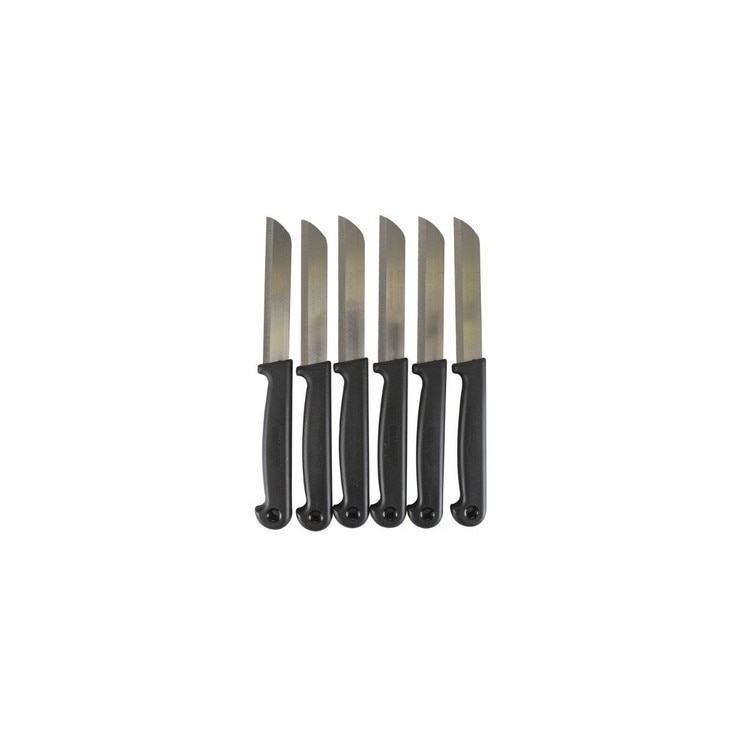 Set cutite pentru bucatarie, negru, 12 buc in set, dimensiunea 6,5cm ...