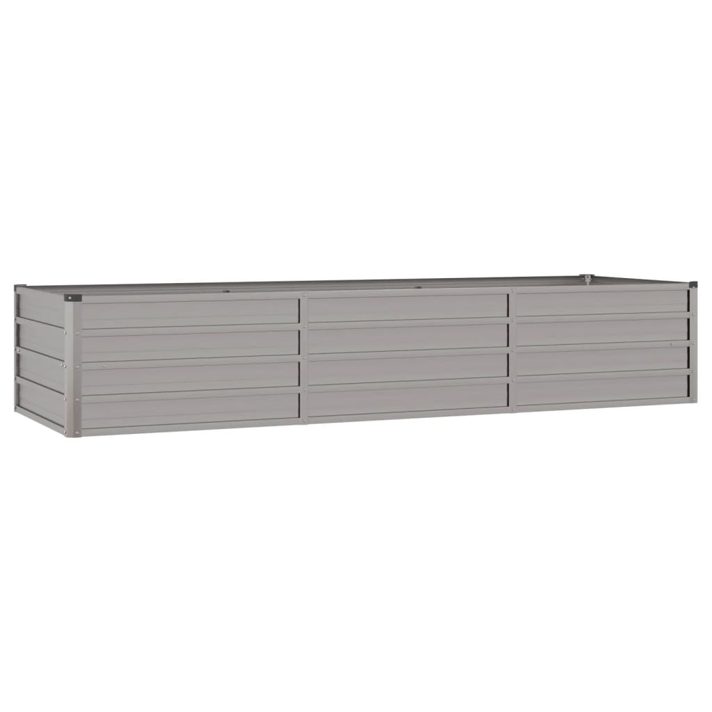 Strat inaltat de gradina vidaXL, gri, 240x80x45 cm, otel corten - eMAG.ro