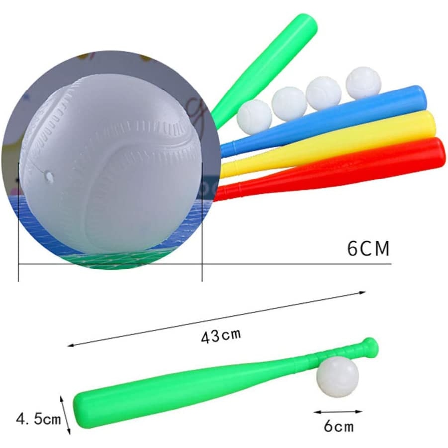 Set baseball copii, Plastic, Multicolor - eMAG.ro