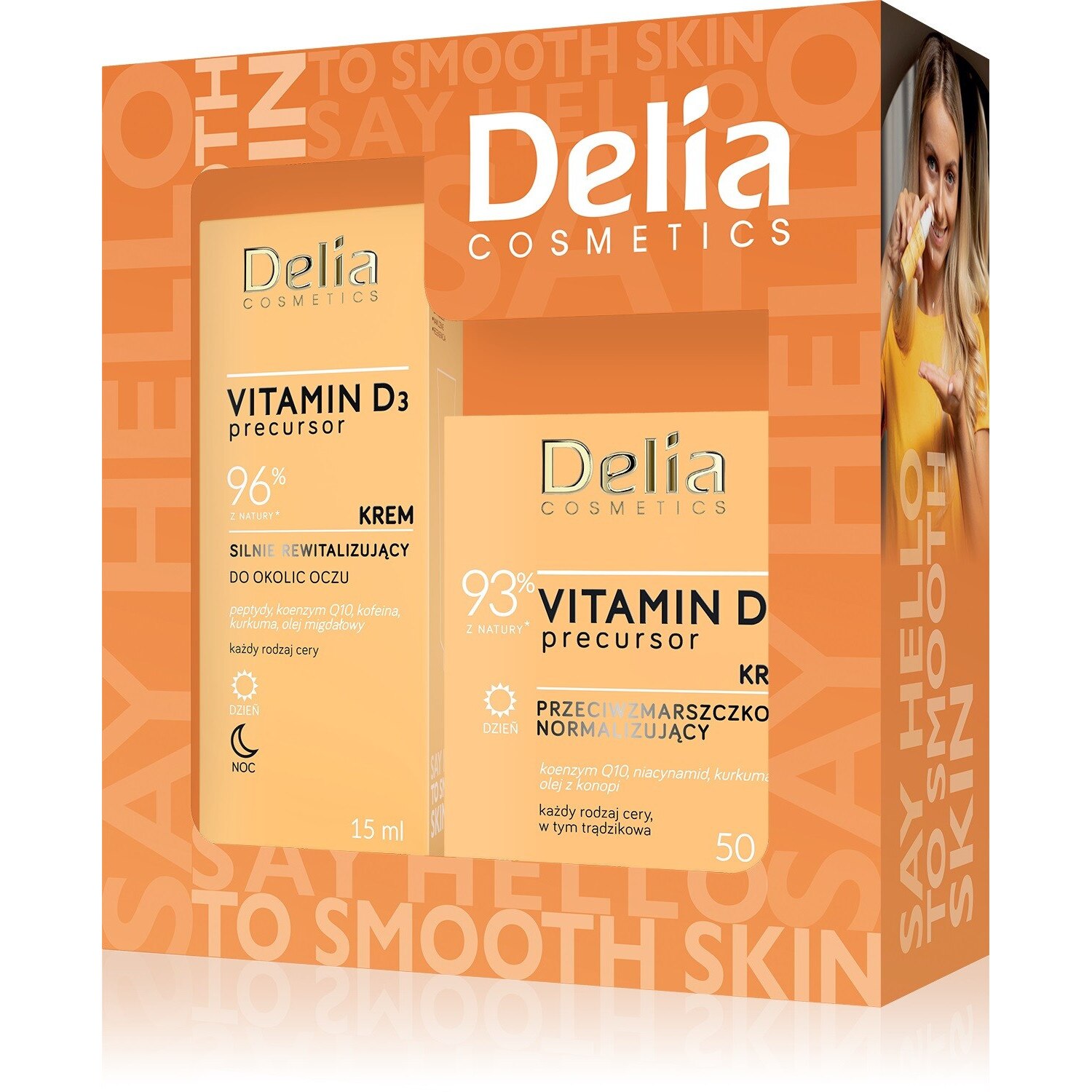 Set cadou precursor de vitamina D3, Delia, (crema de zi 50 ml+crema de ...