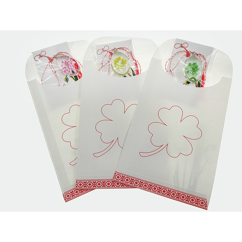 Set 3 martisoare Pandantiv mare cu flori uscate in rasina B, GlamBazaar - eMAG.ro