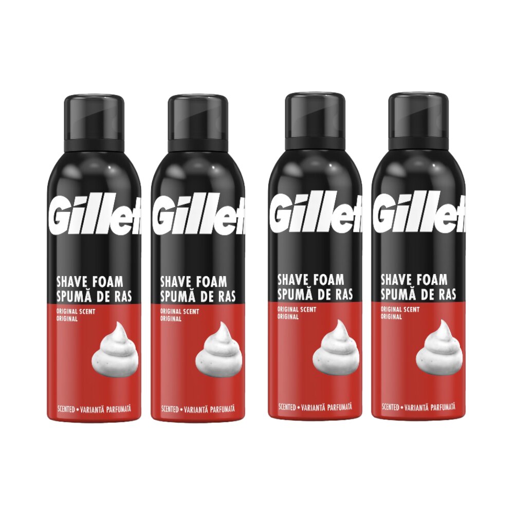 Set 4 x Spuma de Ras Gillette Classic, 200 ml - eMAG.ro