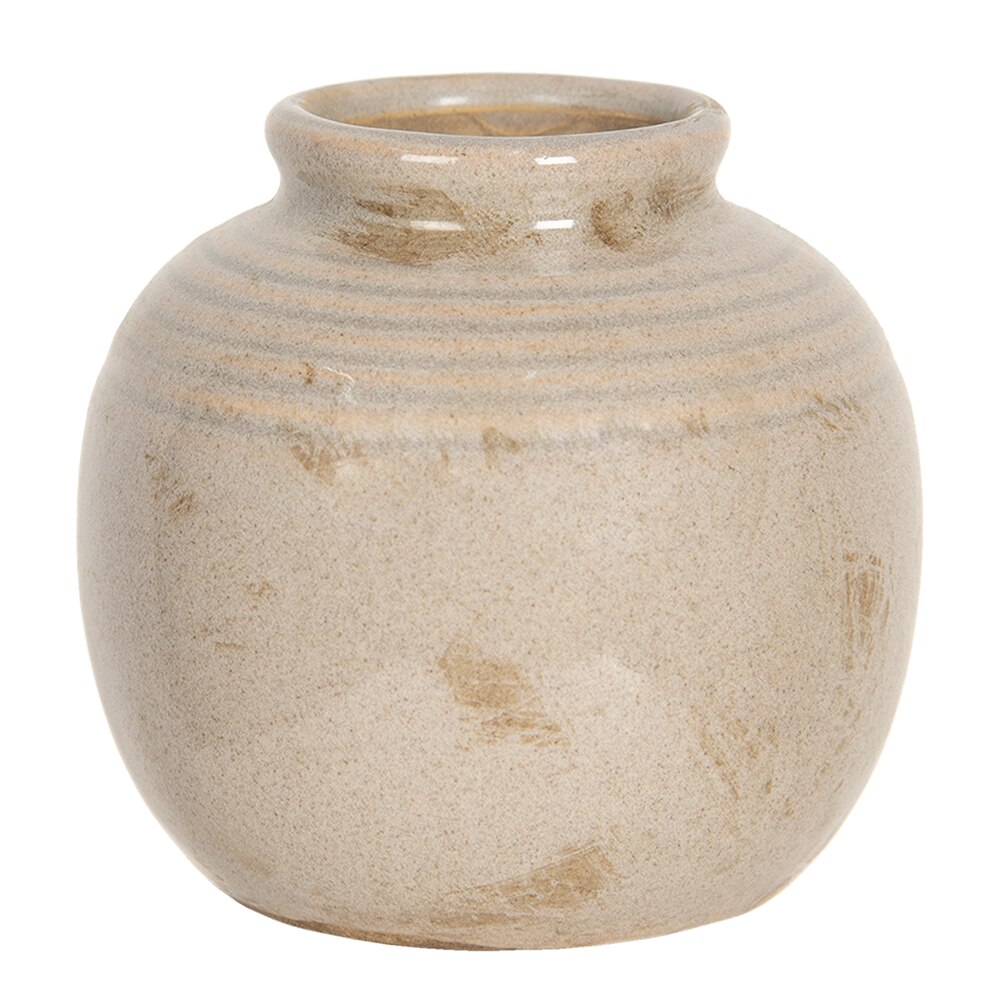 Set 4 vaze flori din ceramica bej 8x8 cm - eMAG.ro