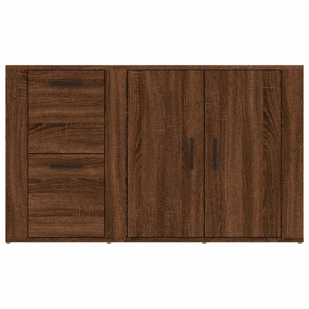 Servanta, pentru living/bucatarie, stejar maro, 100x33x59,5 cm, lemn ...