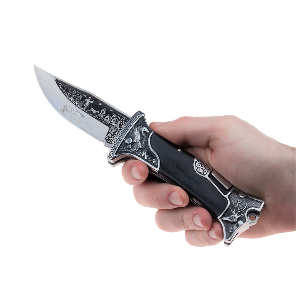 Briceag Vanatoare N-064 aps teaca piele naturala - eMAG.ro