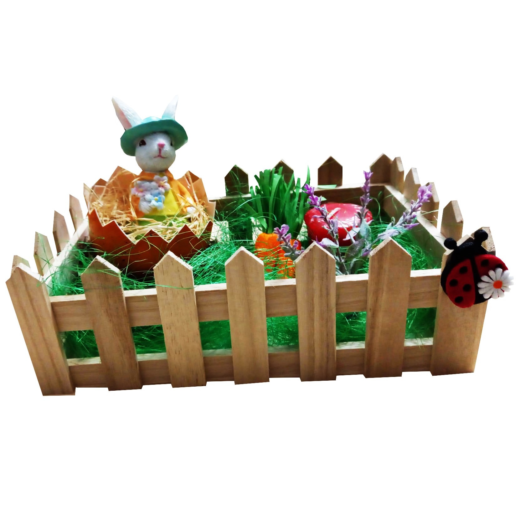 Украса за Великден MCF Заек и свещ ръчна изработка 25х15см - eMAG.bg