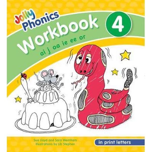 Jolly Phonics Workbook 4: In Print Letters (American English Edition ...
