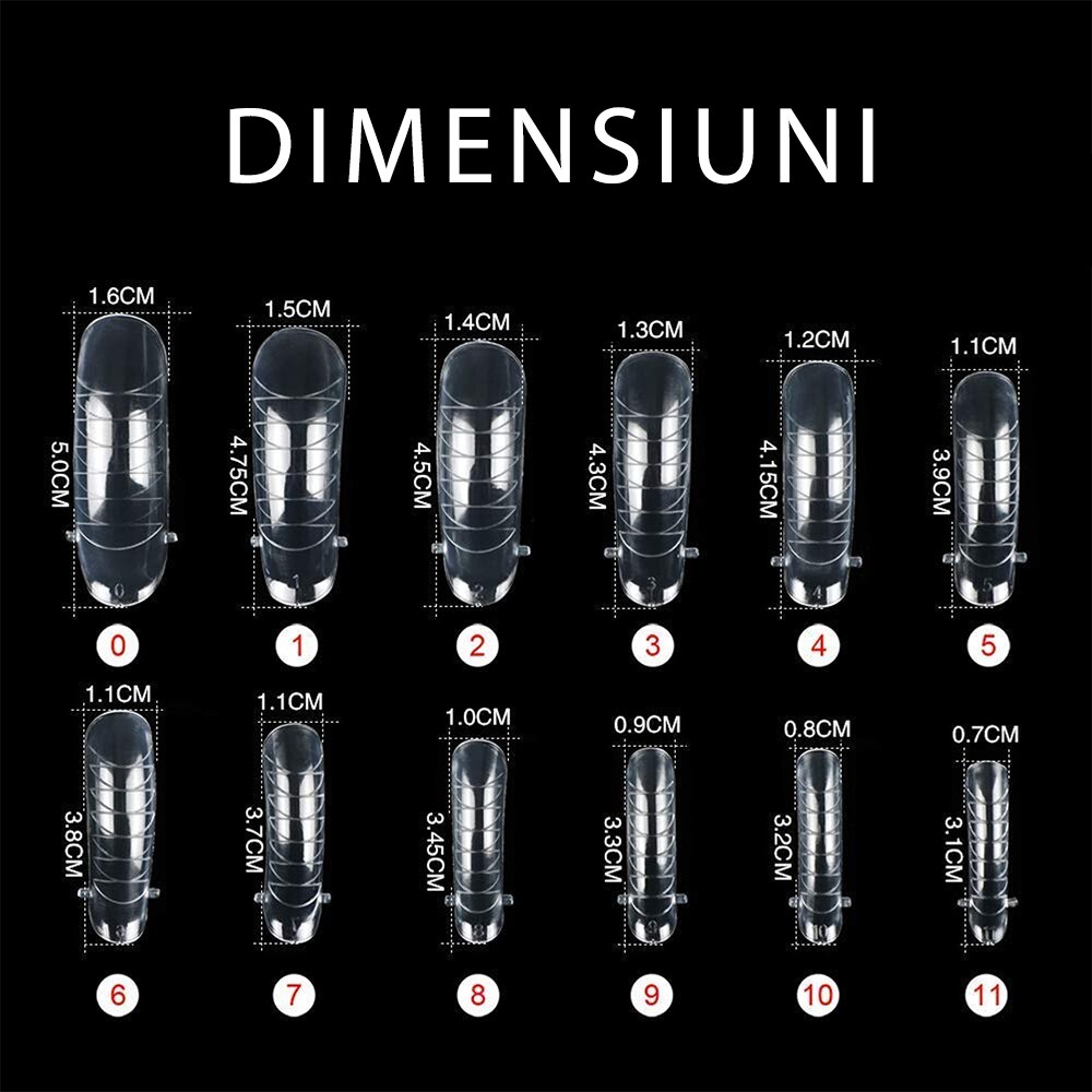 Tipsuri polygel Lila Rossa, 120 buc, transparente 2 - eMAG.ro