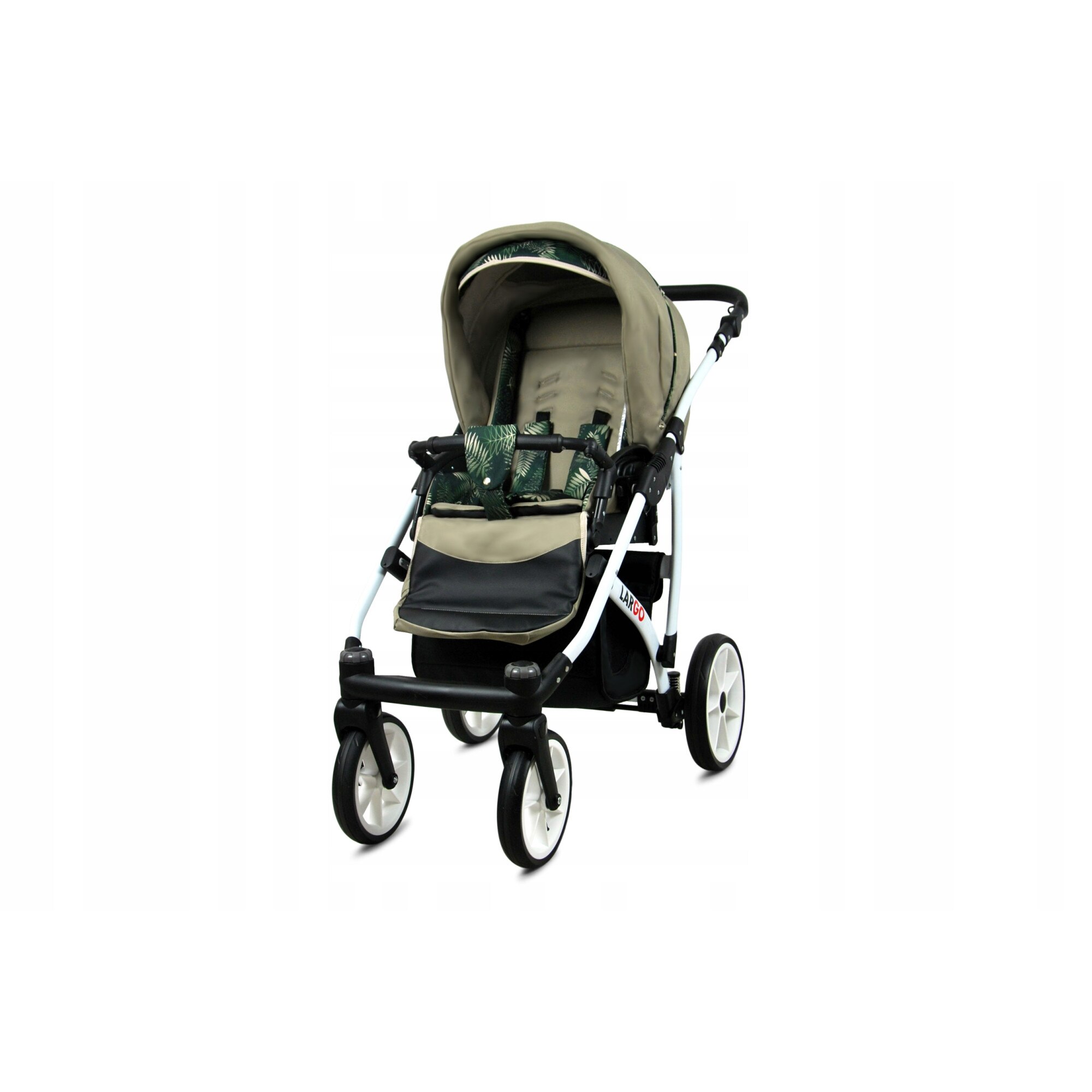 Детска количка BabyLux 4 в 1, реверсивна седалка, ISOFIX база ...