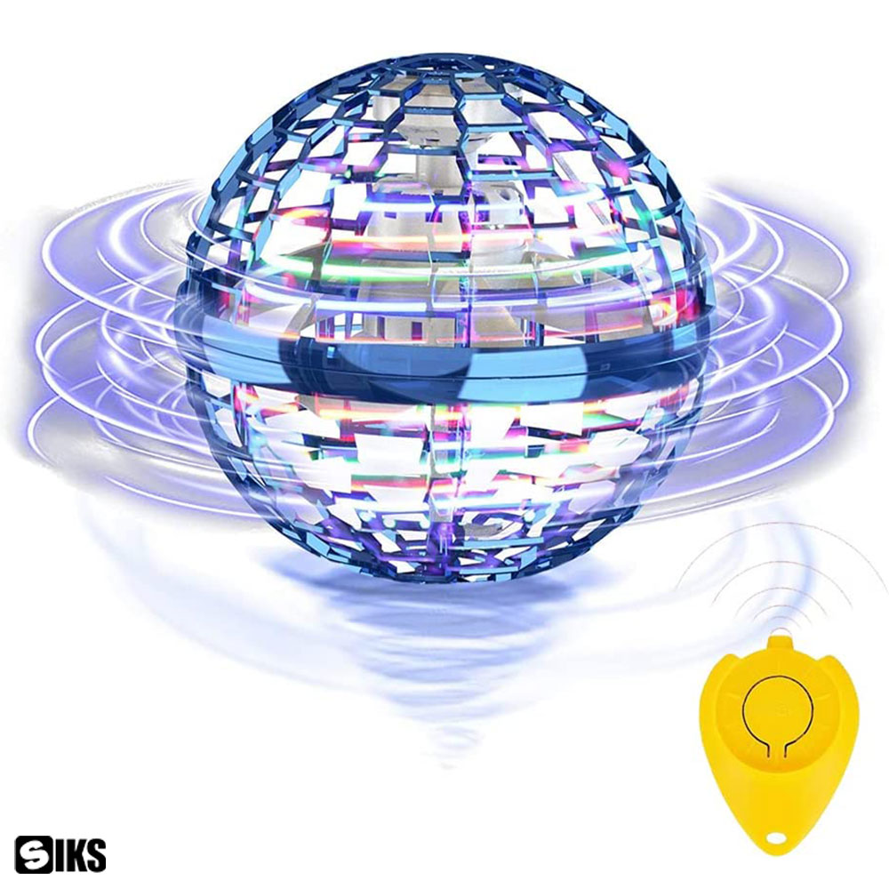 SIKS LED Flying Ball, Globe Drone, USB зареждане, с контролер, син ...