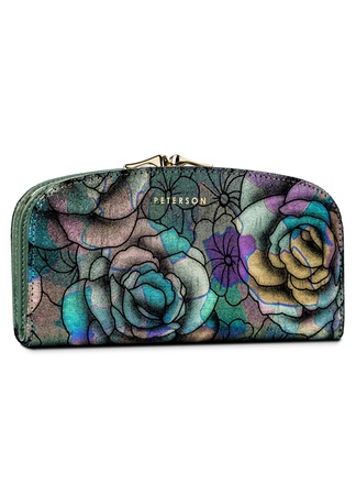 Portofel dama, PETERSON, Piele, 10 x 18,5 x 3,5cm, Verde - eMAG.ro