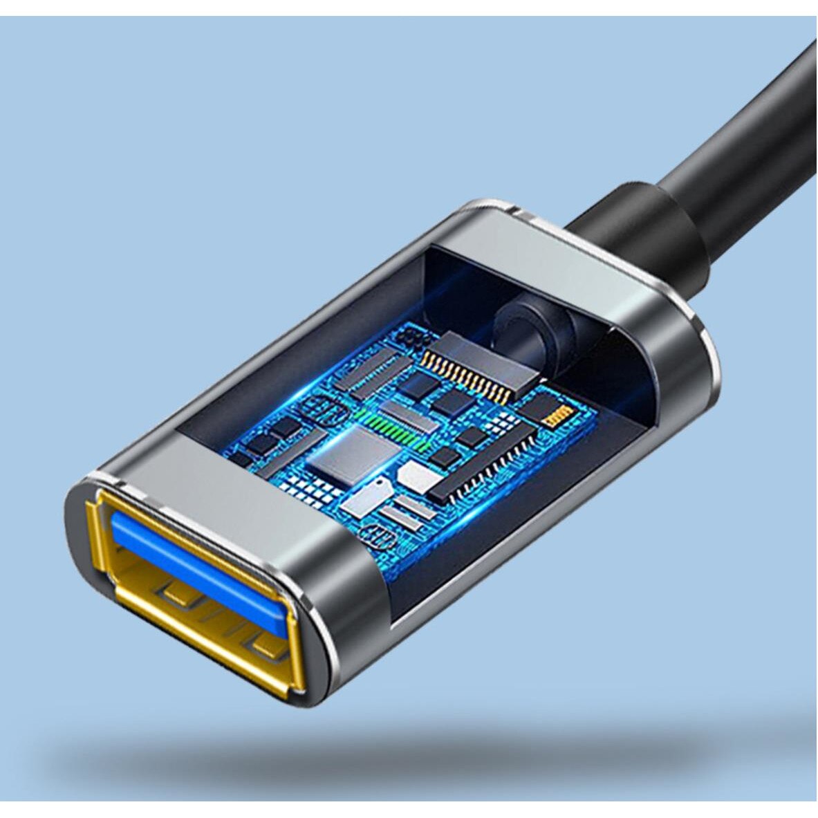 Adaptor USB 3.0, 2m, Negru - eMAG.ro