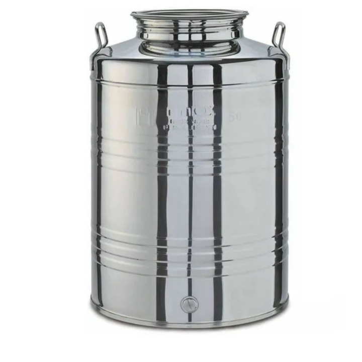 Butoi din inox cu manere, Fund ambutisat, 50L - eMAG.ro