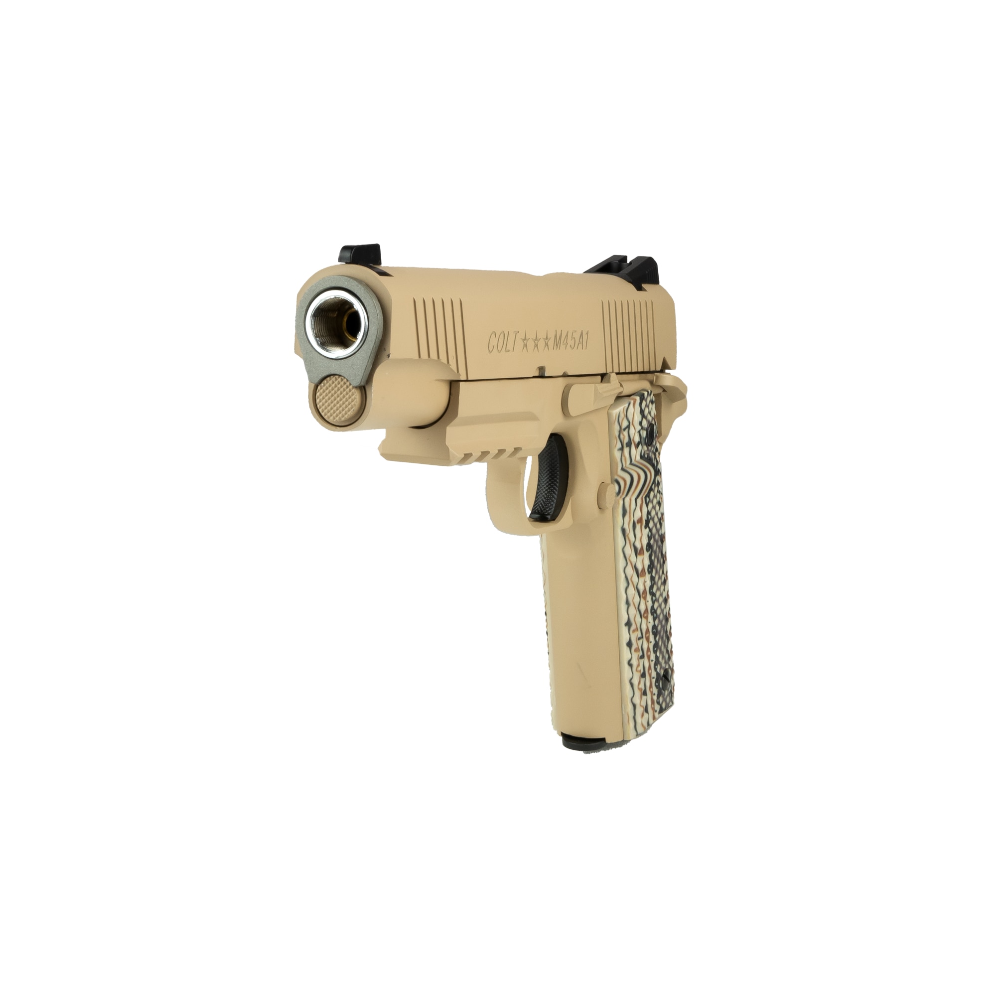 Pistol airsoft COLT 1911 M45A1 Tan Blowback Full Metal CO2 - eMAG.ro