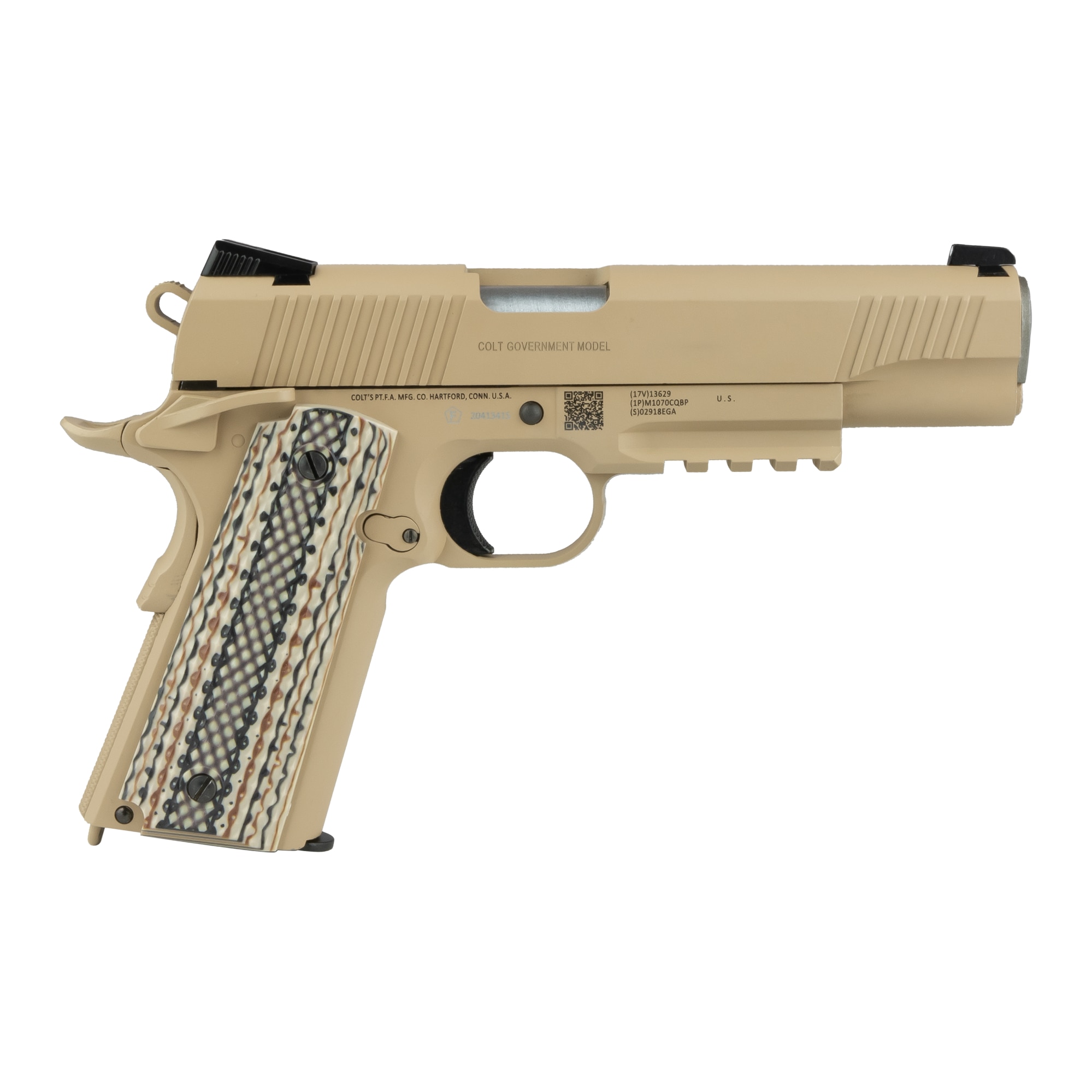 Pistol airsoft COLT 1911 M45A1 Tan Blowback Full Metal CO2 - eMAG.ro