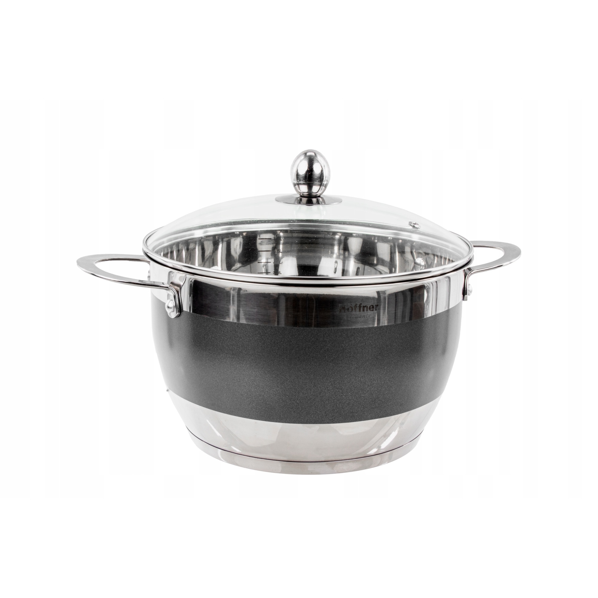 Set oale cu capac, Hoffner, 5l/3l/2/1.5l, Inox/Sticla, Argintiu - eMAG.ro