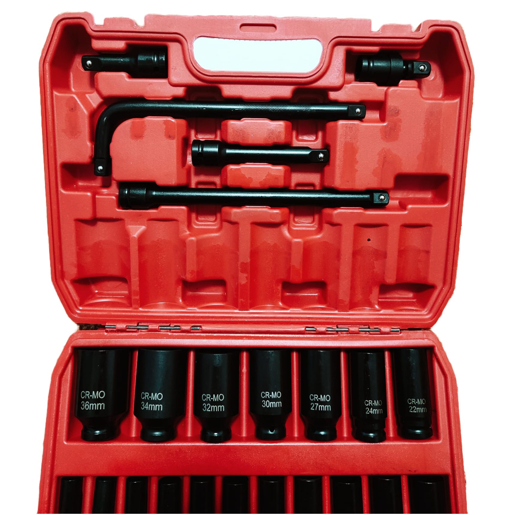 Trusa chei tubulare lungi de impact cu antrenor si prelungitoare, 1/2 ...