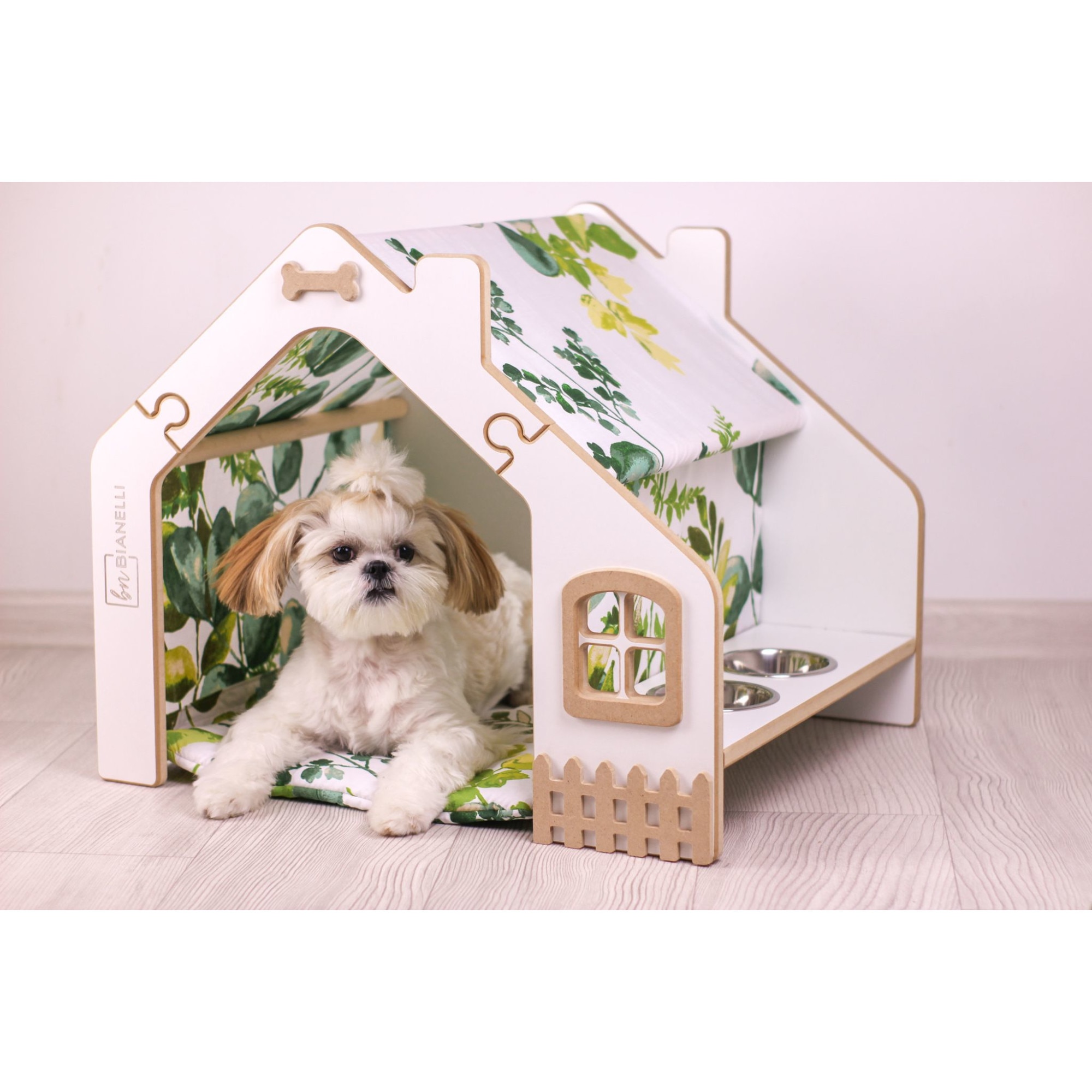 Cusca caini BIANELLI, pentru interior, verde, 59x47x50 cm - eMAG.ro