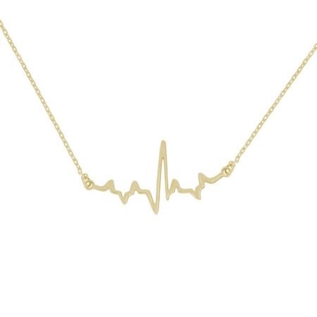 Lant aur galben cu pandantiv bataie de inima, Aur 14k cu pandantiv ...