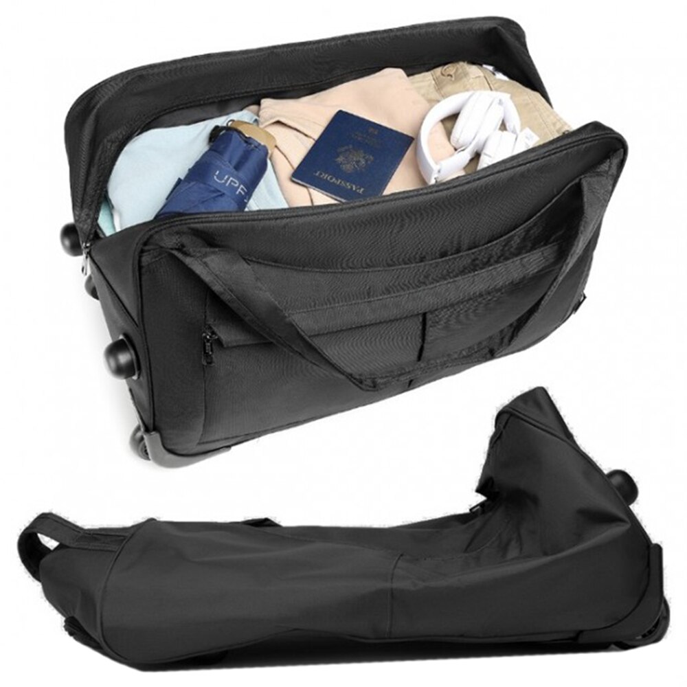 Geanta troler pentru calatorie, pliabila din poliester, KONO EQ2235BK ...
