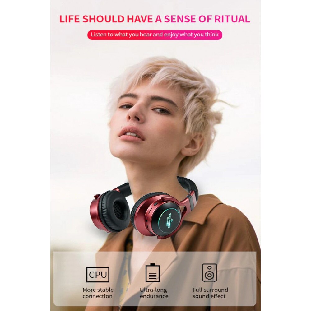 Villogó Bluetooth Fejhallgató/Mikrofon, XY-900 hívásgombos/hangerőszabályzó/számváltó, Bluetooth ...